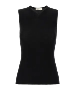 Khaite Renato Sleeveless V-neck Top