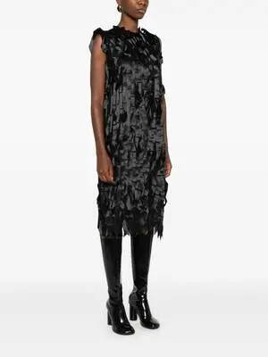 Prada Sable Crewneck Sleeveless Dress