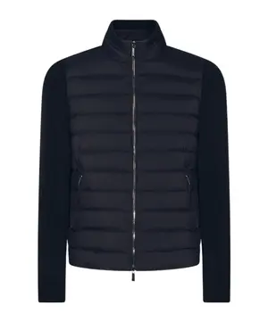MOORER Quilted Zip-up Coat