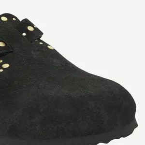 BIRKENSTOCK Studded Buckle Mules - Black