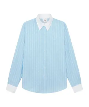 Casablanca Laurel Stripe Jacquard Shirt - Blue