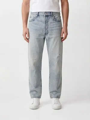 Auralee Faded Selvedge Distressed Jeans