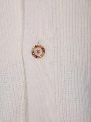 LARDINI V-neck Button-up Cardigan - White