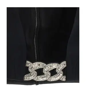 David Koma Chain Embellished Cropped Jacket