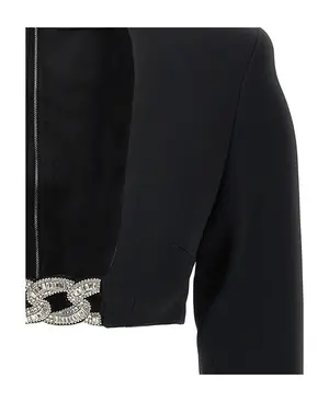David Koma Chain Embellished Cropped Jacket