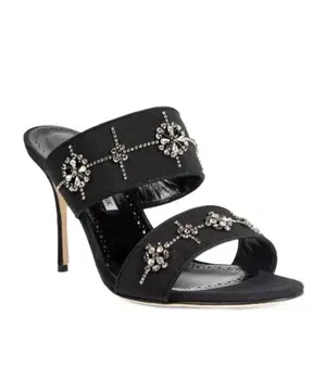 Manolo Blahnik Embellished Stiletto Sandals