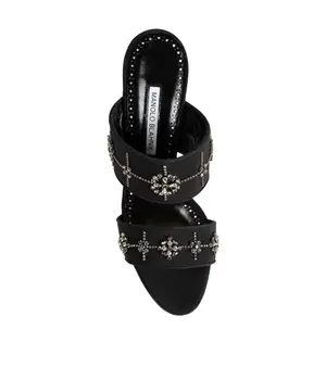 Manolo Blahnik Embellished Stiletto Sandals