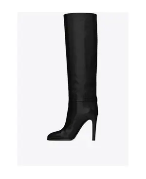 Saint Laurent Diane Almond Toe Boots - Black