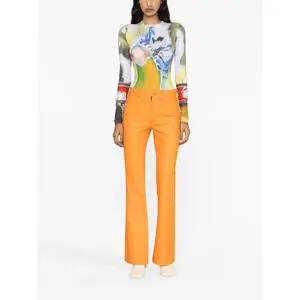 J.W.ANDERSON High-waisted Leather Boot-cut Trousers