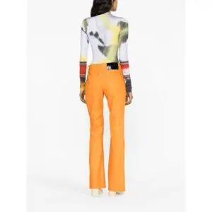 J.W.ANDERSON High-waisted Leather Boot-cut Trousers
