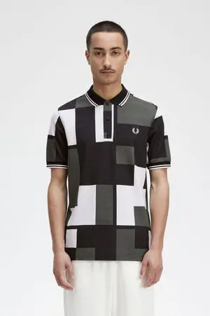 Fred Perry Pixel Printed Polo Shirt