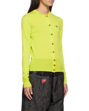 VIVIENNE WESTWOOD Orb Embroidered Knitted Cardigan