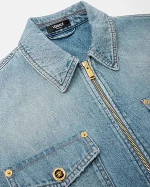 Versace Denim Zipped Overshirt