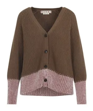 Marni Color-block Knitted Cardigan