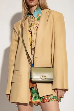 COACH Bandit Logo Plaque Crossbody Bag - Green