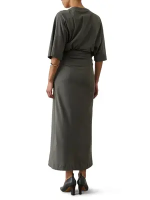 Soeur Goa Draped Tie-waist Skirt - Black