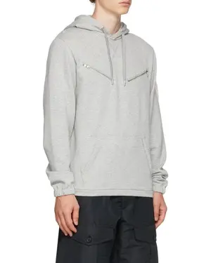Alexander McQueen Zip-detailed Hoodie - Gray
