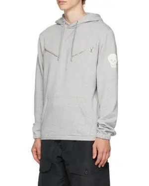 Alexander McQueen Zip-detailed Hoodie - Gray