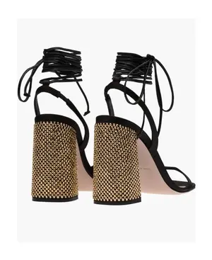 Miu Miu Embellished Ankle Tie Sandals