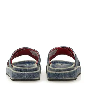 DIESEL® Sa-slide Cris Cros Denim Slides - Black
