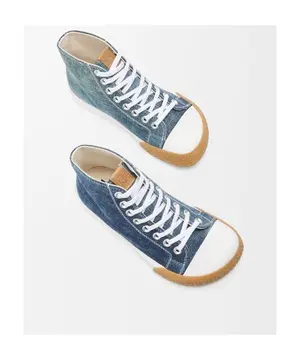 Loewe Bloc High-top Sneakers In Denim - Blue