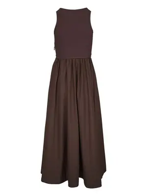 Zimmermann Sleeveless Dress With Fitted Knit Bodice And Gathered Skirt