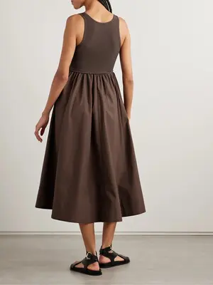 Zimmermann Sleeveless Dress With Fitted Knit Bodice And Gathered Skirt