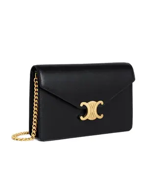 Celine Wallet On Chain Margo In Shiny Calfskin