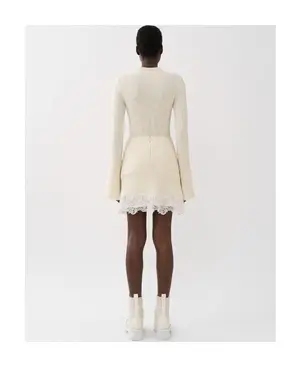 Chloé Lace Detailed Flared Mini Skirt