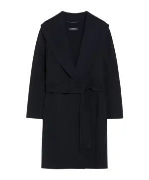 Max Mara Messi Belted Coat - Midnight Blue