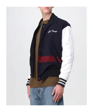 GREG LAUREN Slogan-embroidered Bomber Jacket - Black