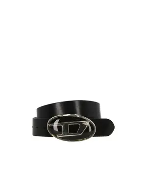 DIESEL® B-1dr-rr Leather Belt With Perforated Details