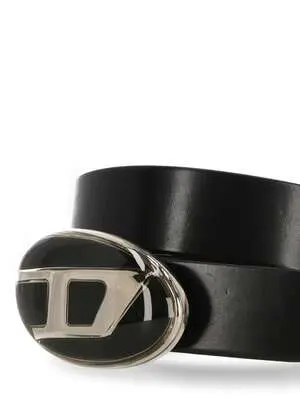 DIESEL® B-1dr-rr Leather Belt With Perforated Details