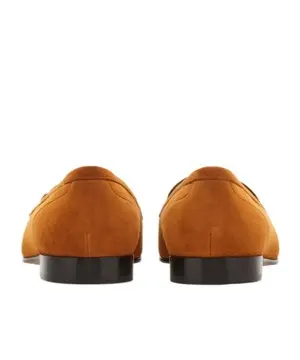 FERRAGAMO Gancini Ornament Loafers - Brown