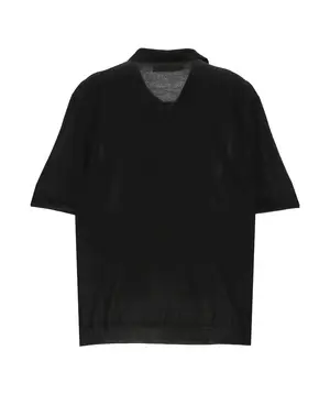Marni Logo Embroidered Knitted Polo Top