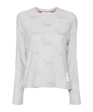 Thom Browne Long-sleeve T-shirt With Dachshund Print