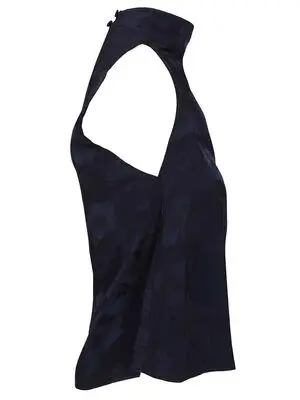 FORTE_FORTE Sleeveless Floral Jacquard Halter Top