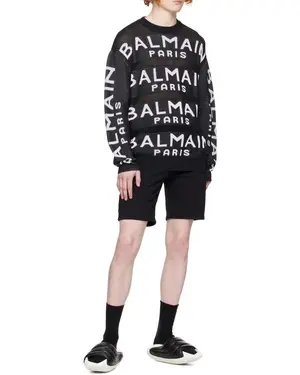 Balmain Embossed Logo Bermuda Shorts