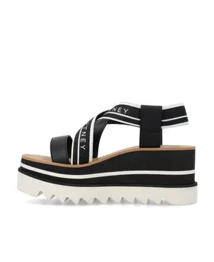 Stella McCartney Crossover Strap Platform Sandals