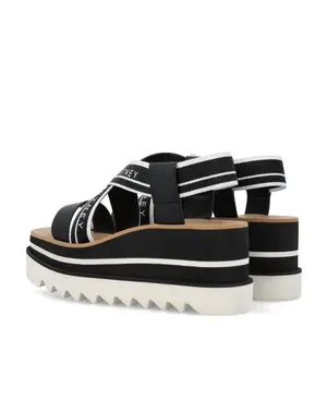 Stella McCartney Crossover Strap Platform Sandals