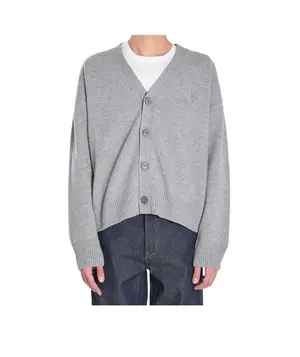 AMI Paris De Coeur V-neck Buttoned Cardigan