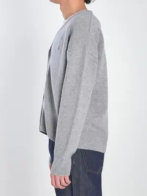 AMI Paris De Coeur V-neck Buttoned Cardigan