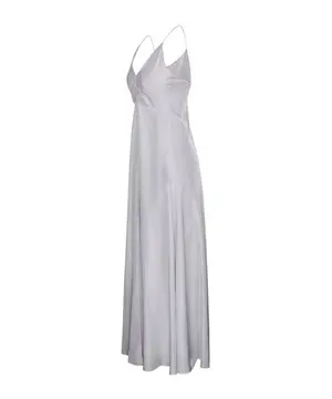 FORTE_FORTE Sleeveless V-neck Pleated Cross Strap Maxi Dress