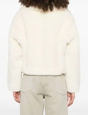 Max Mara Faux Fur Coat - White