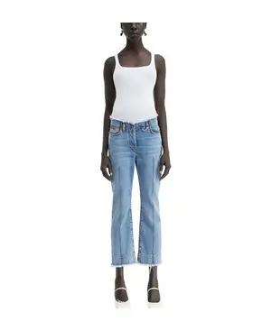 Jacquemus Le De Nimes Linon Cropped Jeans