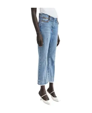 Jacquemus Le De Nimes Linon Cropped Jeans