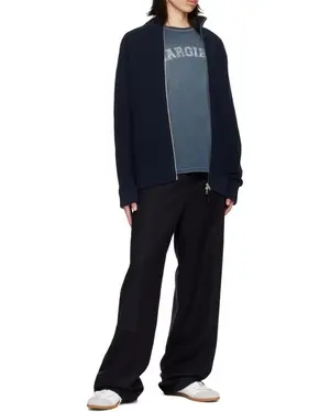 MAISON MARGIELA Logo Printed Crewneck T-shirt - Blue