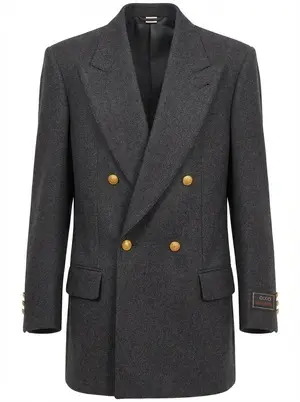 Gucci Double Breasted Formal Blazer - Gray