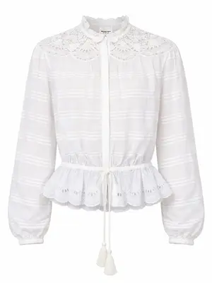 Isabel Marant Étoile Polly Floral Lace Blouse - White
