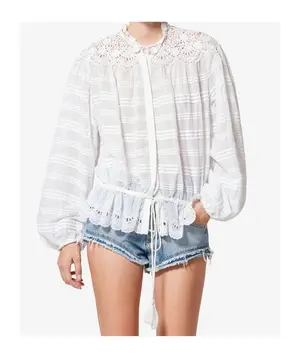 Isabel Marant Étoile Polly Floral Lace Blouse - White